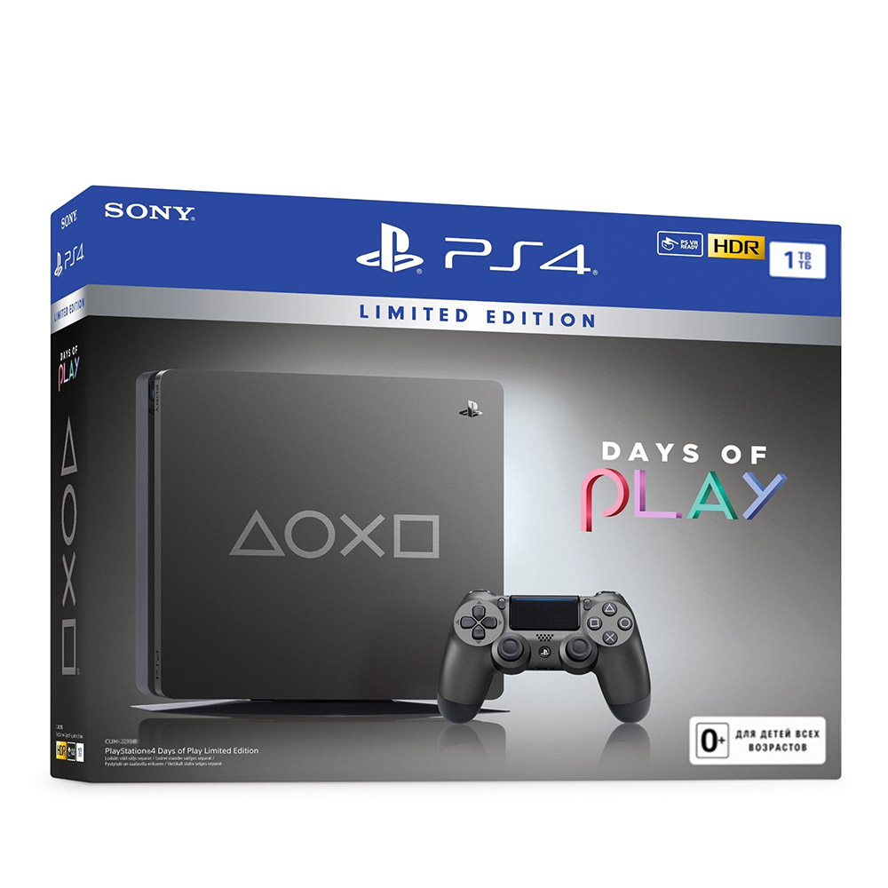 PlayStation 4 Slim 1TB Days of Play Limited Edition (Steel Grey ...