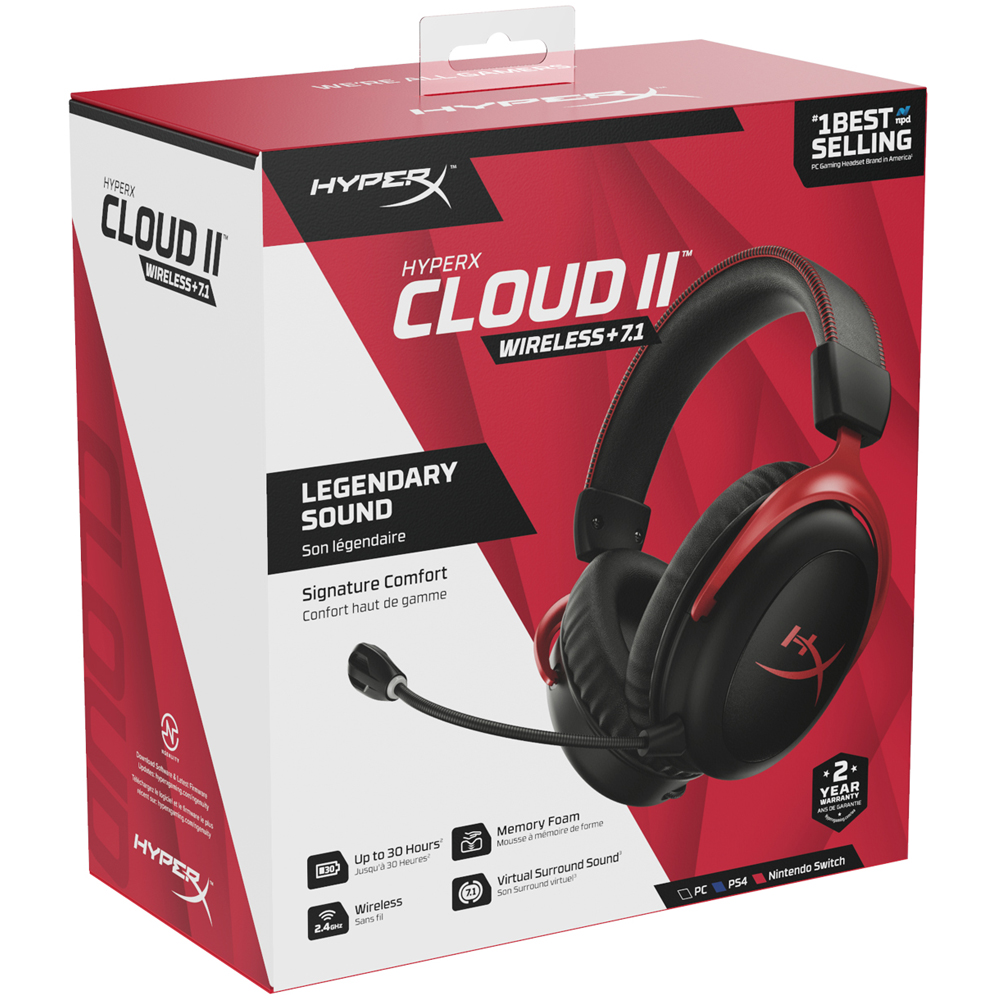 Гарнитура HyperX Cloud II Wireless (Red) - купить в Минске, цены